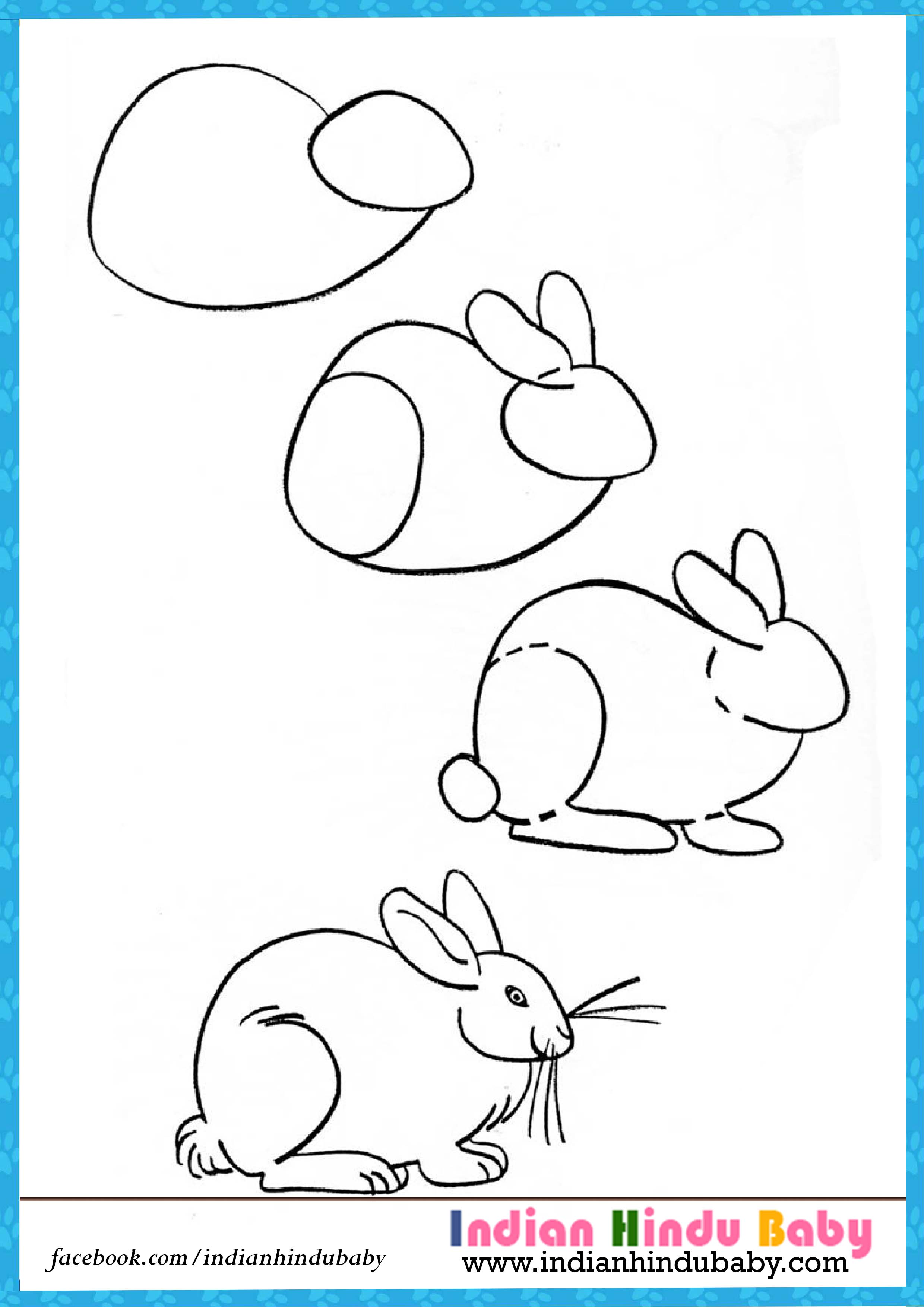 How To Draw A Rabbit Step By Step For Kids